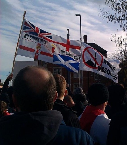 EDL anti-mosque protest in Grantham | Islamophobia Watch